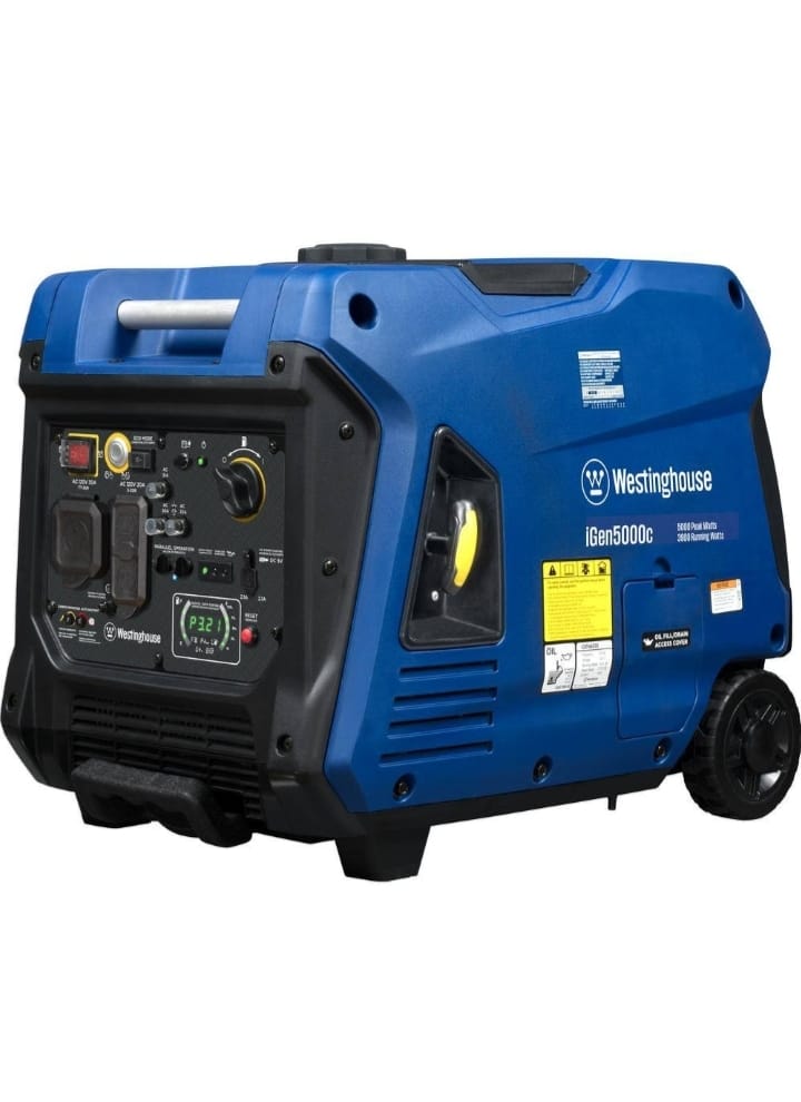5,000-Watt Gas Powered Portable Inverter Generator with Remote Electri ...