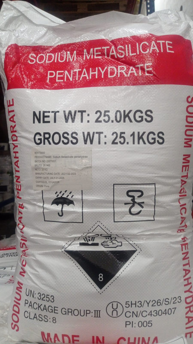Metasilicato de Sodio Pentahidratado 25 Kg. – Agrizon.com